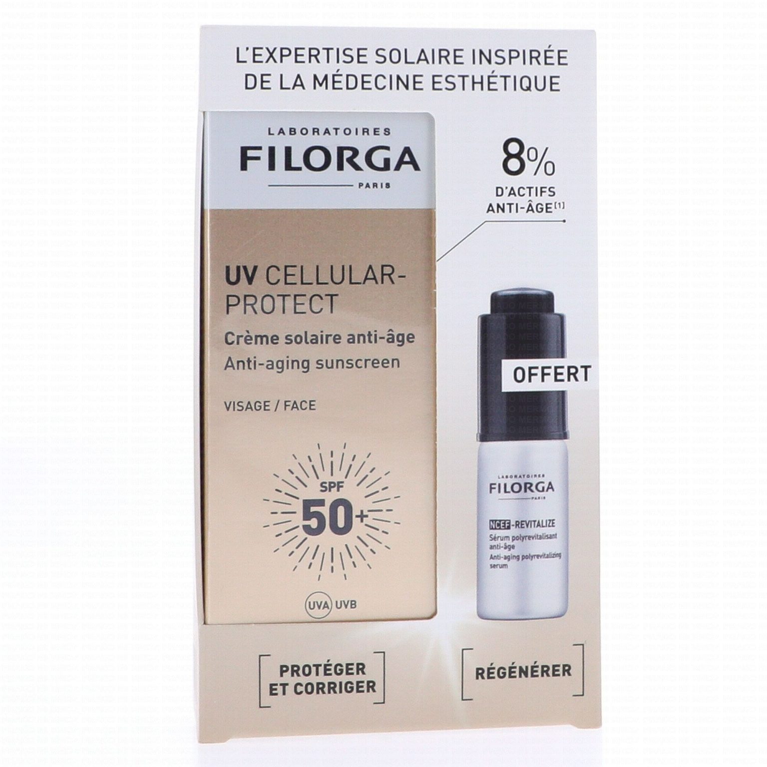 EZINE Filorga UV CELLULAR-PROTECT - Crème Solaire Anti-Age Visage SPF50 ...